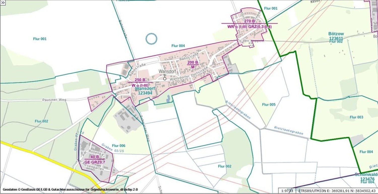 Information zu Bodenrichtwerten des Landkreises Havelland zum Stichtag ...
